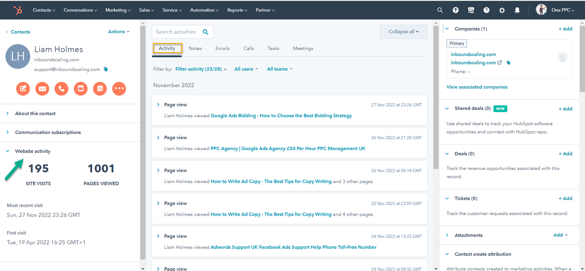 Understanding Activities in the HubSpot CRM